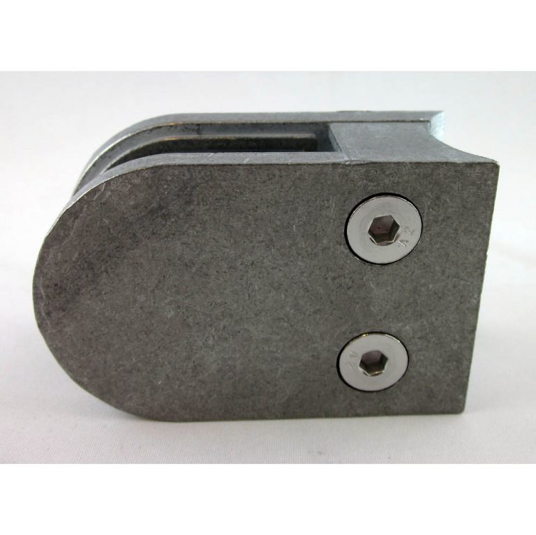 Zamak Glass Clip for 3/8″ & 1/2″ Tempered; Mounted to 1.50″ Dia. Tube ...