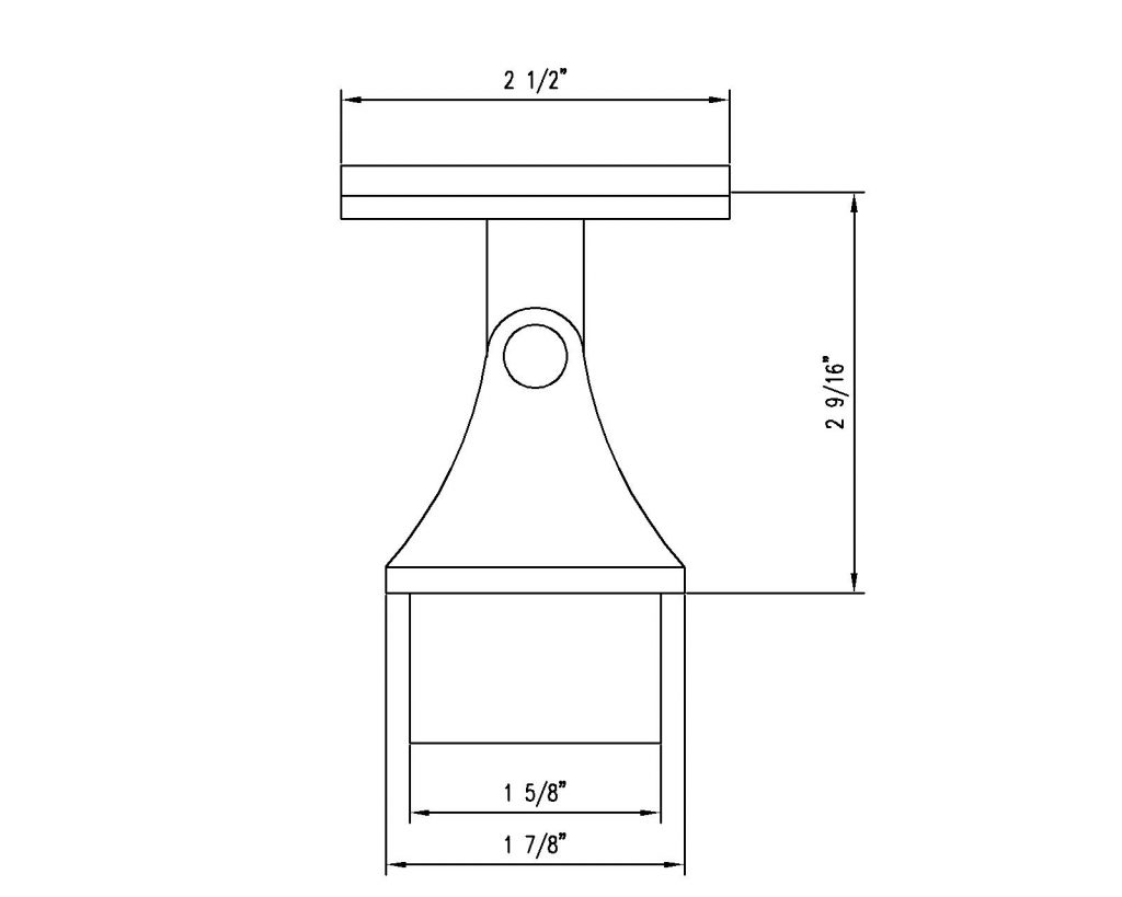 Flexible Tube Support (Conical) for 1.90″ Post, Saddle for 1.5″ Dia ...