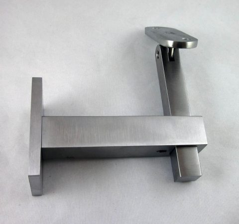 Square Handrail Wall Bracket, for Flat Tube | RINOX USA