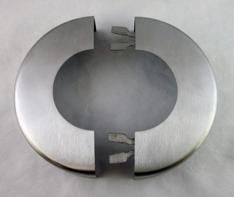 Split Flange for 2″ dia Post, 4″ wide x 1″ tall, SS 316 | RINOX USA